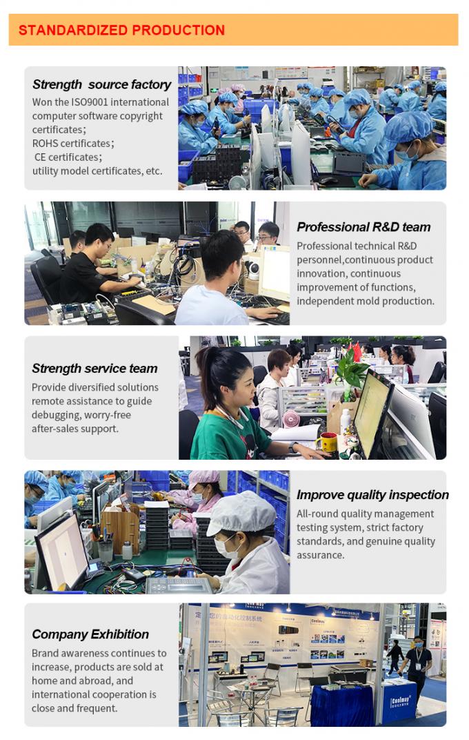 MT Series 10 Inch Industrial HMI Touch Screen Panel LED Support Modbus ...