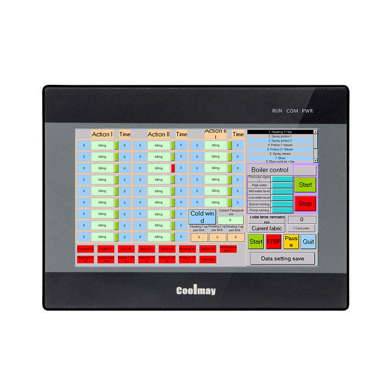 Touchable 7Inch HMI Control Panel 65536 Colors Light Grey 32bit CPU 408MHz