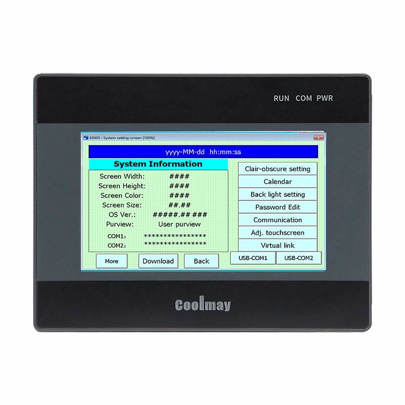 Coolmay 4.3 Inch HMI PLC All In One RS232 RS485 support Modbus RTU ...