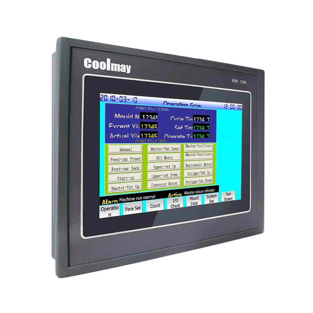 Integrated 24V DC Coolmay HMI PLC All In One Rs232 Rs485 Port Resistive ...