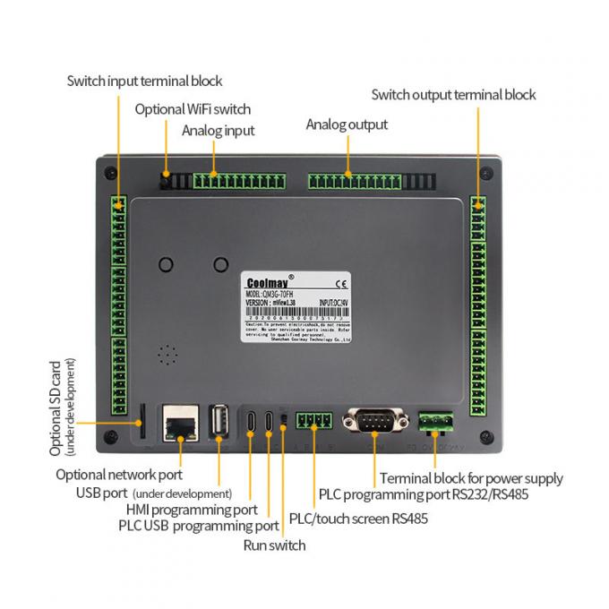 Temperature Controller PLC HMI Panel Pt100 RS232 For Drying Machine